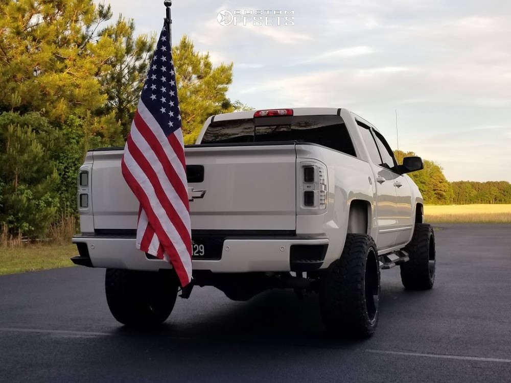 2017 Chevrolet Silverado 1500 with 22x12 -44 Hostile Alpha and 33/12.5R22 AMP Mud Terrain Attack ...