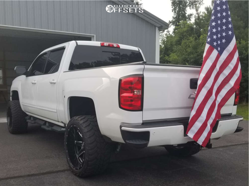 2017 Chevrolet Silverado 1500 with 22x12 -44 Hostile Alpha and 33/12.5R22 AMP Mud Terrain Attack ...