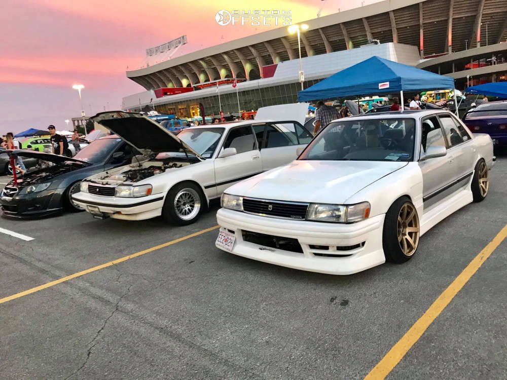 1989 Toyota Cressida with 17x9.5 15 Origin Lab Dna 01 and 215/40R17 ...