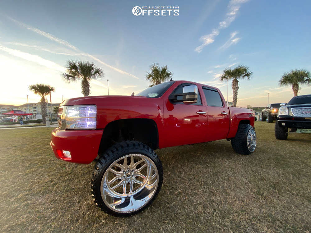 2011 Chevrolet Silverado 1500 with 26x16 -101 Fuel Forged FF66 and 37/ ...