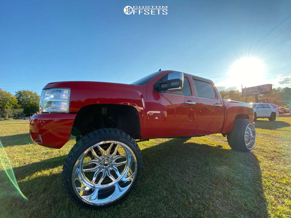 2011 Chevrolet Silverado 1500 with 26x16 -101 Fuel Forged FF66 and 37/ ...