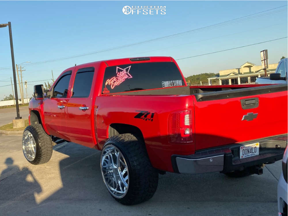 2011 Chevrolet Silverado 1500 with 26x16 -101 Fuel Forged FF66 and 37/ ...
