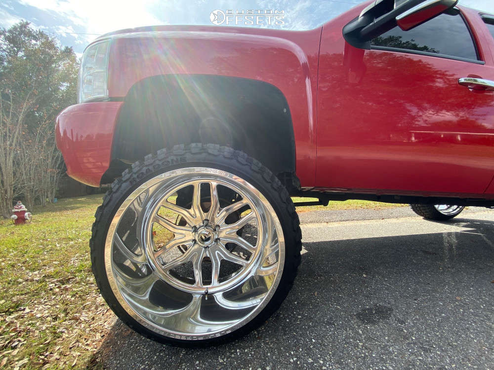 2011 Chevrolet Silverado 1500 with 26x16 -101 Fuel Forged FF66 and 37/ ...
