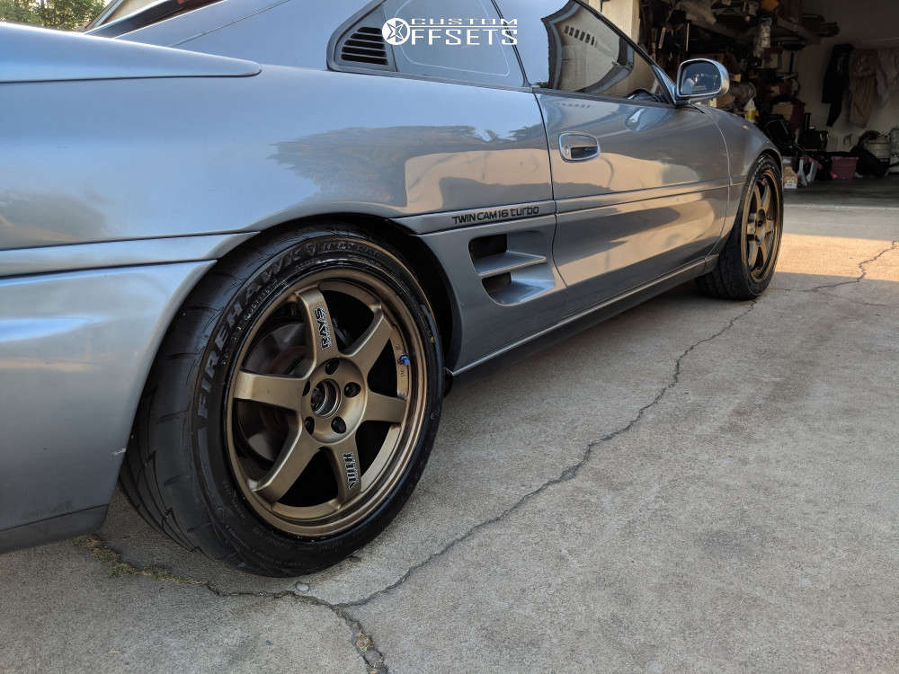 1991 Toyota MR2 with 17x7 40 Volk Te37 and 225/45R17 Firestone Firehawk ...