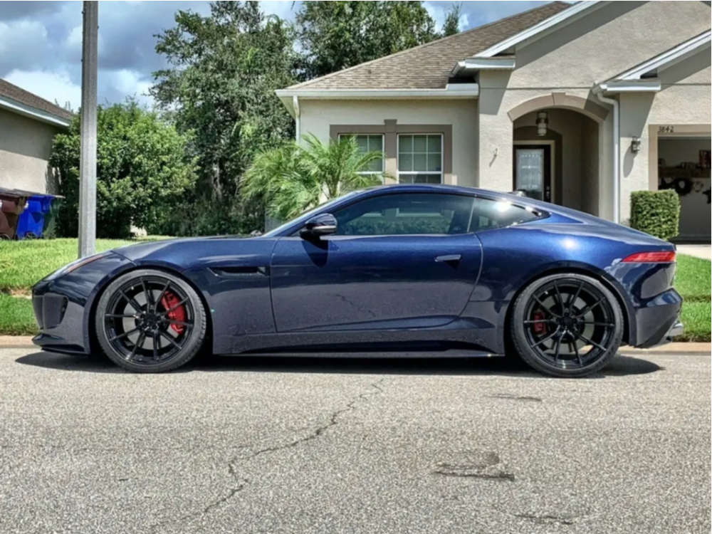 2016 Jaguar F Type with 20x9 35 Vertini Rf1.2 and 255 35R20 Pirelli Pzero and Lowering Springs Custom Offsets