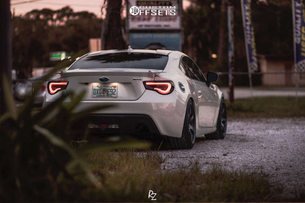 2015 Subaru BRZ with 18x9.5 38 Gram Lights 57DR and 245/35R18 Firestone ...