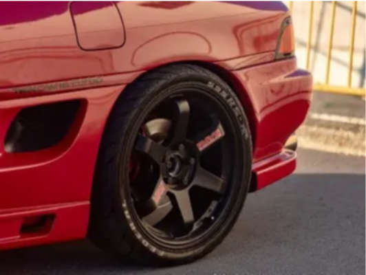 1991 Toyota MR2 with 17x7.5 40 Volk Te37 and 215/40R17 Federal 595 Rs ...