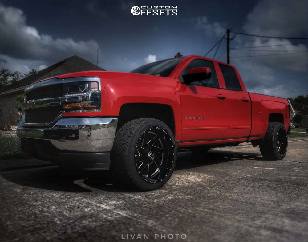 2018 Chevrolet Silverado 1500 with 22x12 -44 XF Offroad Xf-205 and 305 ...