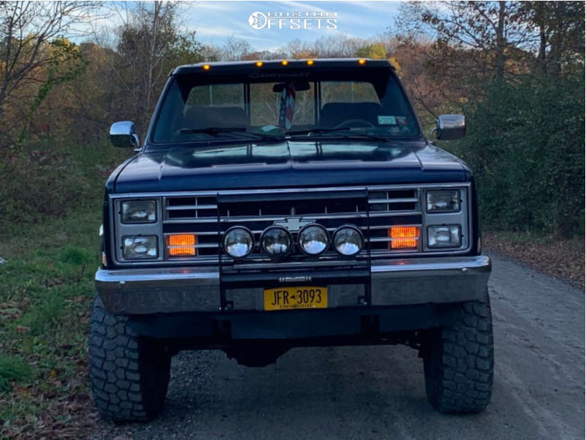 1985 Chevrolet K10 Pickup with 15x10 -44 American Racing Ar23 and 35/12 ...