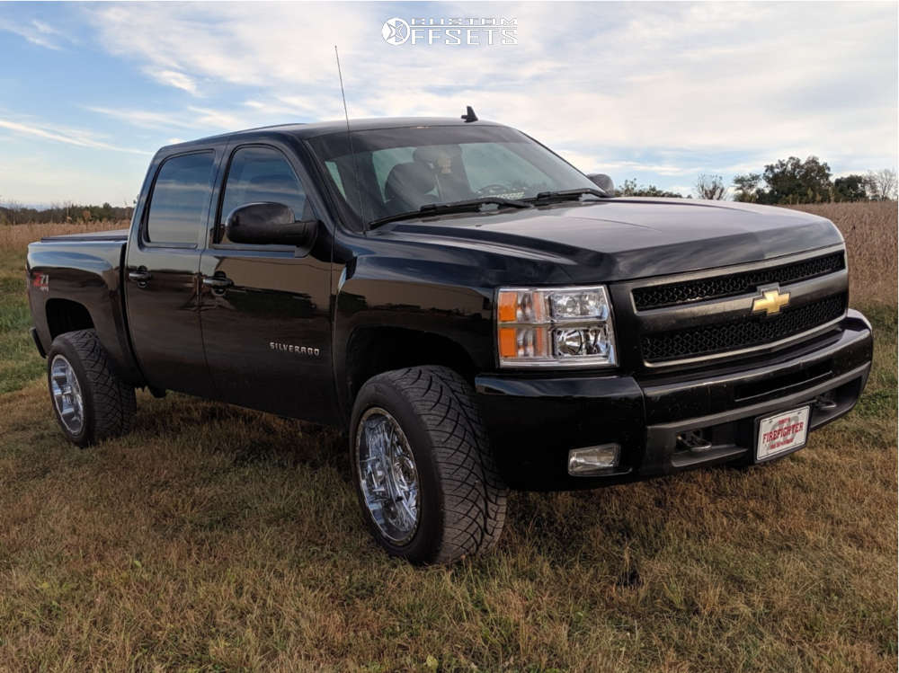 2011 Chevrolet Silverado 1500 with 20x12 -44 TIS 544C and 305/50R20 ...