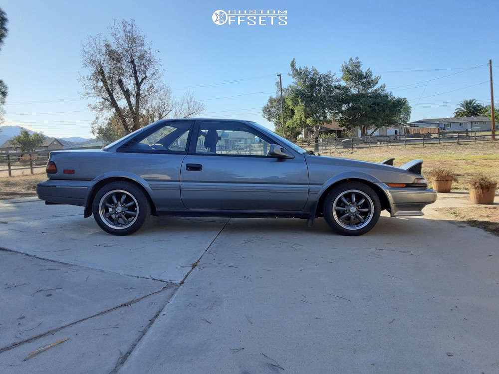 1990 Toyota Corolla with 15x7 40 Konig Rewind and 225/25R15 Atrezzo ...