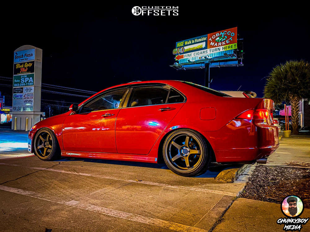 2006 Acura TSX with 18x9.5 35 AVID1 AV28 and 225/40R18 Achilles Atr ...