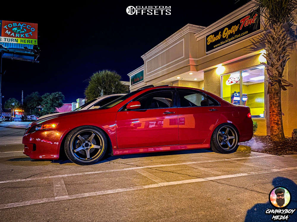 2006 Acura TSX with 18x9.5 35 AVID1 AV28 and 225/40R18 Achilles Atr ...