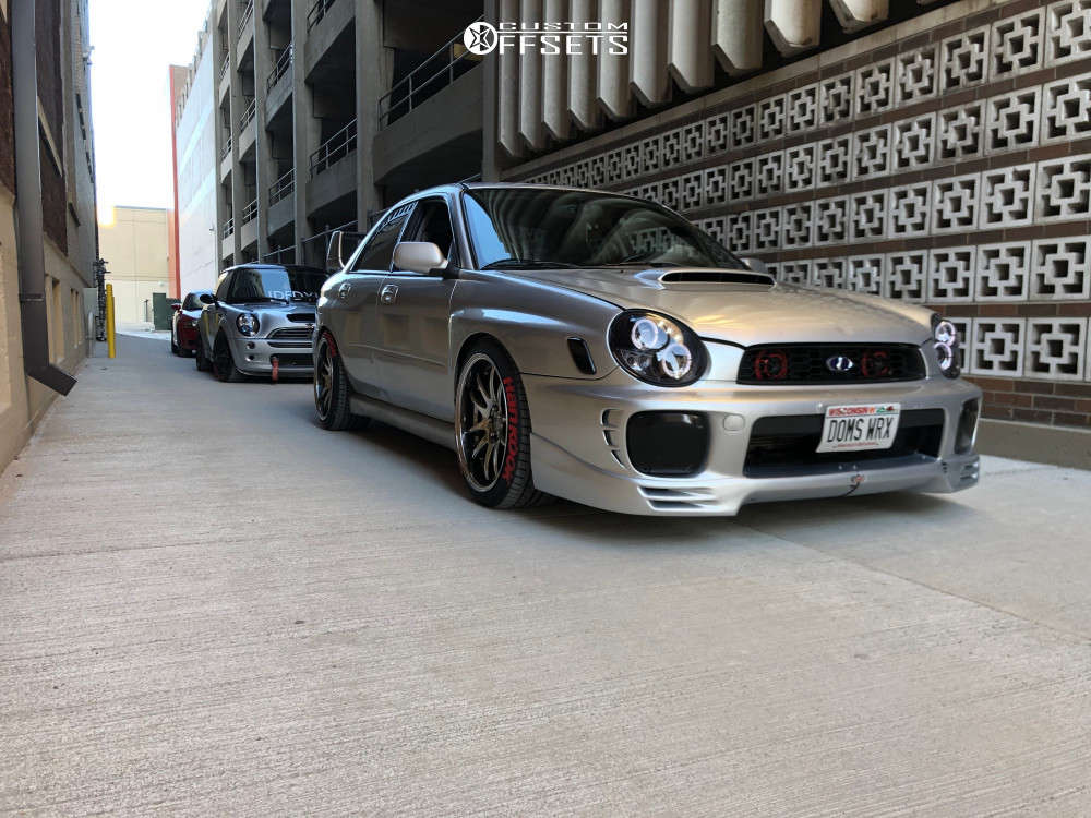 2002 Subaru WRX with 18x9.5 35 Aodhan DS02 and 235/45R18 Hankook Ventus ...