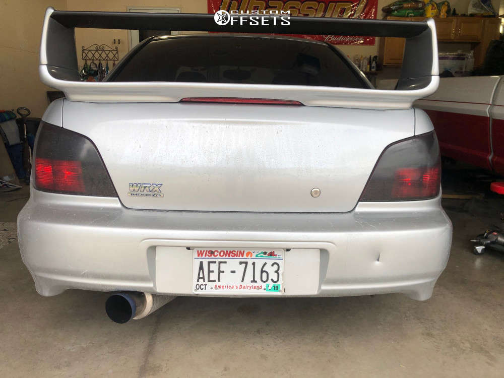 2002 Subaru WRX with 18x9.5 35 Aodhan DS02 and 235/45R18 Hankook Ventus ...