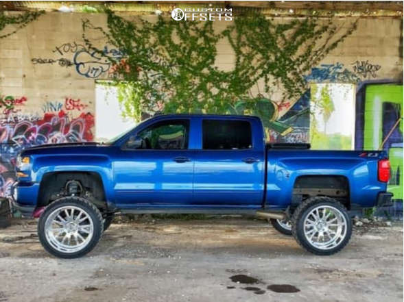 2018 Chevrolet Silverado 1500 with 24x14 -76 Moto Metal Mo401 and 35/13 ...