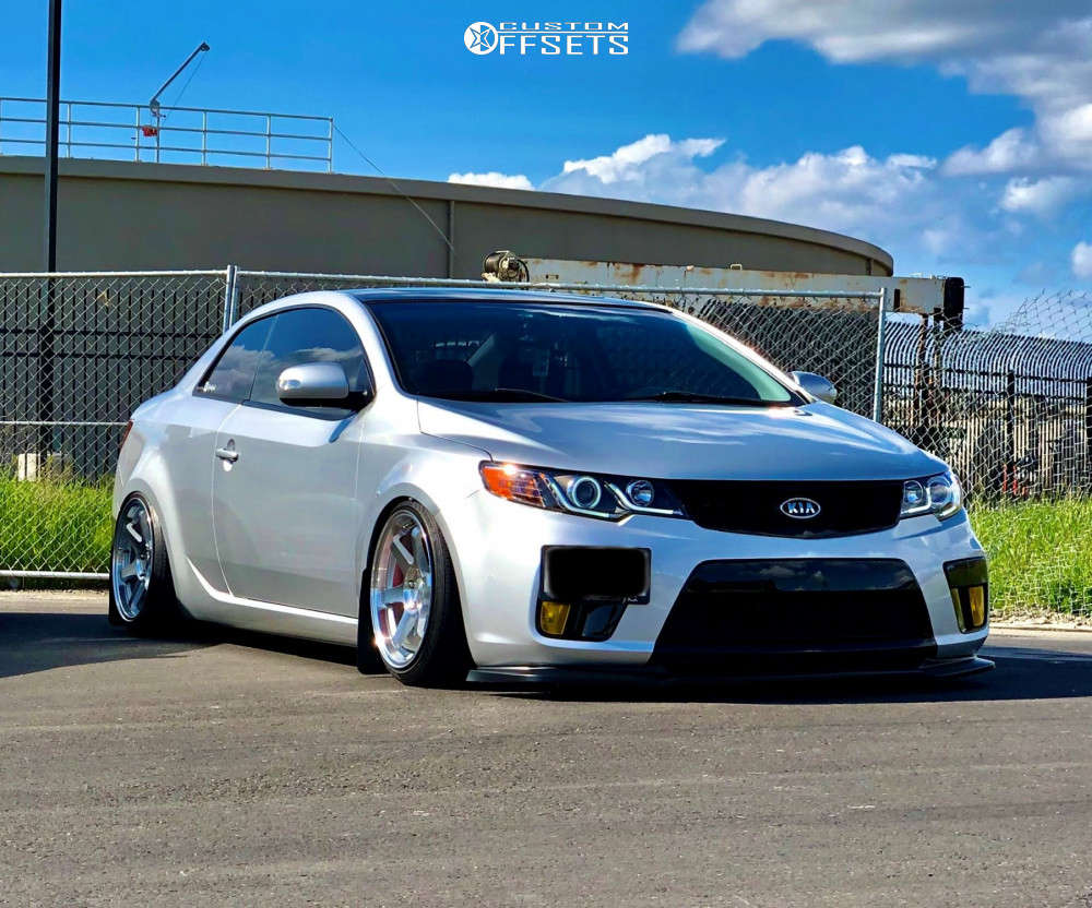 2010 Kia Forte Koup with 17x9 30 Varrstoen Es2 and 205/40R17 Nankang NS ...