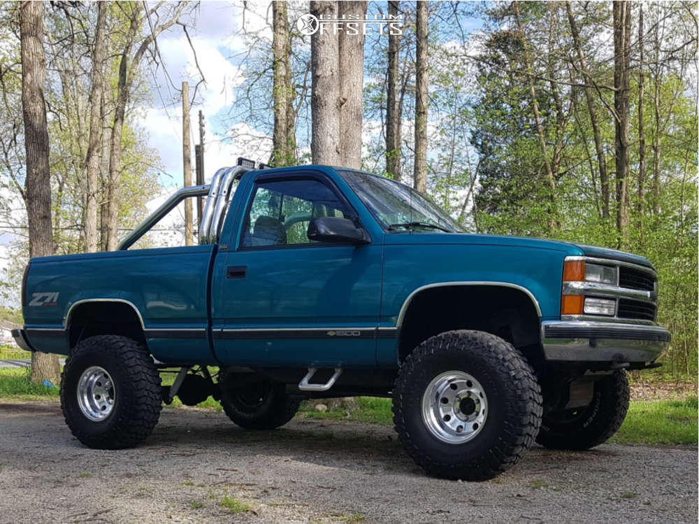 1995 Chevrolet K1500 with 15x10 -38 Alloy Ion Style 171 and 35/12.5R15 ...
