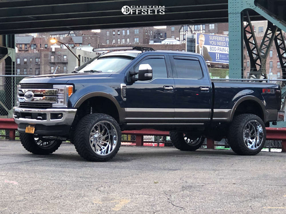 2017 Ford F-350 Super Duty with 24x14 -76 Xtreme Force Xf8 and 37/13 ...