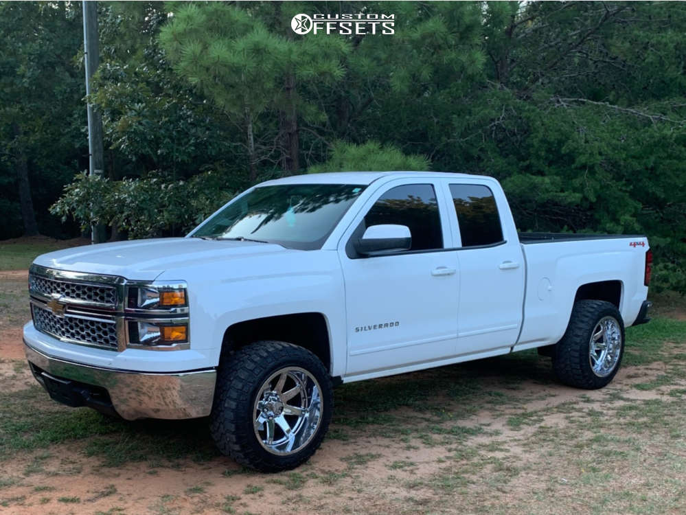 2015 Chevrolet Silverado 1500 with 20x12 -44 Hostile Alpha and 33/12 ...