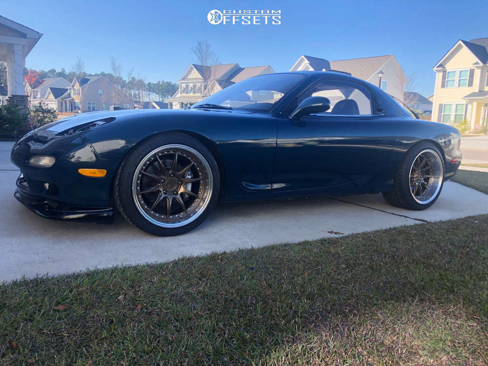 1993 Mazda RX-7 with 18x9.5 22 Aodhan Ds07 and 255/35R18 Federal 595 Rs-r and Coilovers | Custom ...