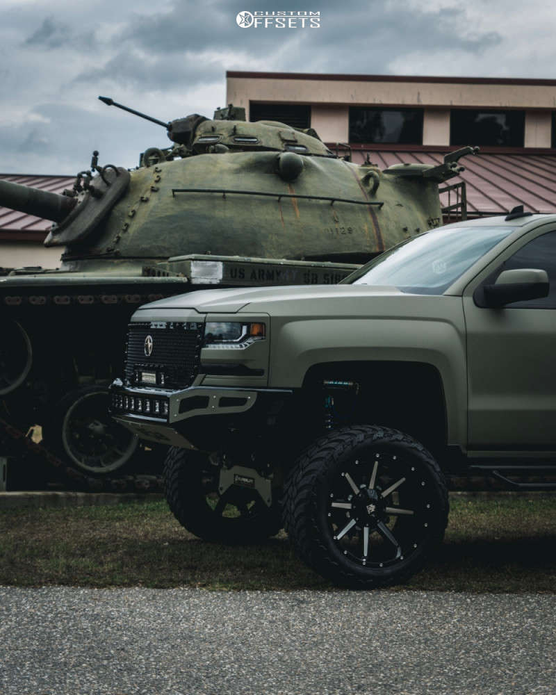 2016 Chevrolet Silverado 1500 with 22x12 -44 Mayhem Arsenal and 325 ...