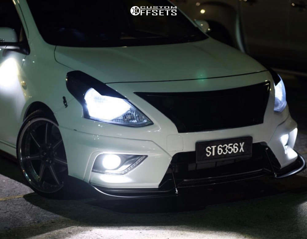 2016 Nissan Versa with 17x7 35 Volk Te37 Saga and 205/45R17 Zeta Meglio ...