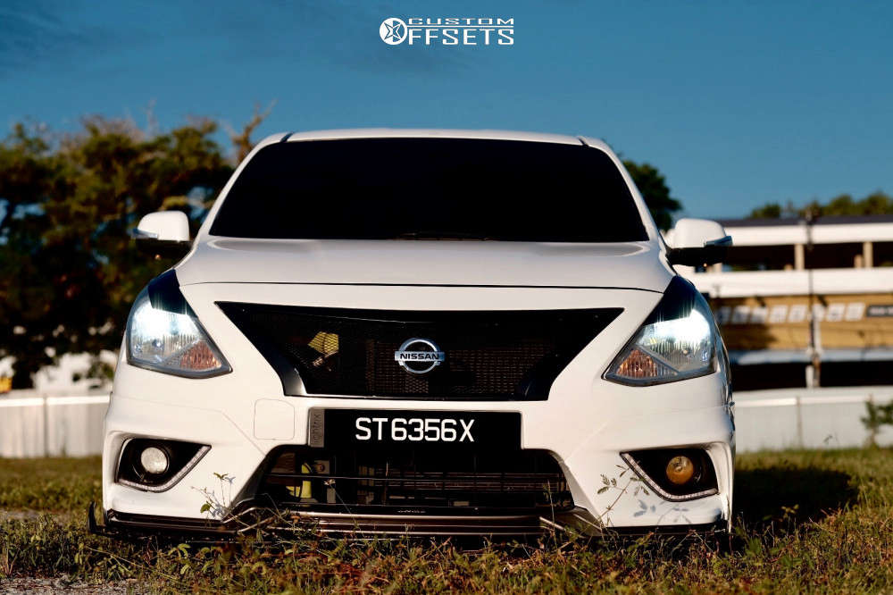 2016 Nissan Versa with 17x7 35 Volk Te37 Saga and 205/45R17 Zeta Meglio ...