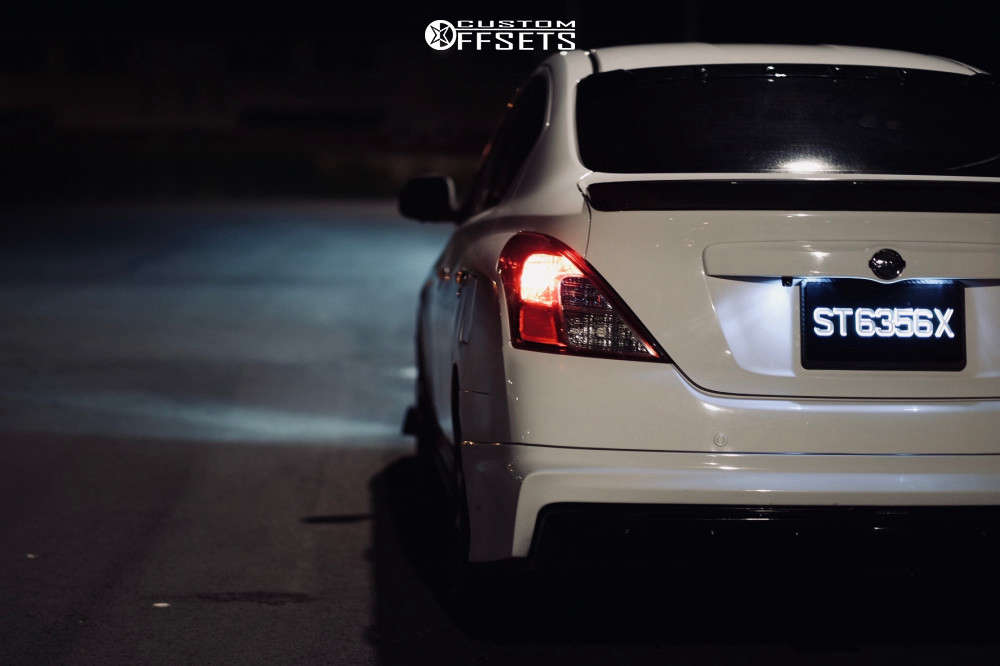 2016 Nissan Versa with 17x7 35 Volk Te37 Saga and 205/45R17 Zeta Meglio ...