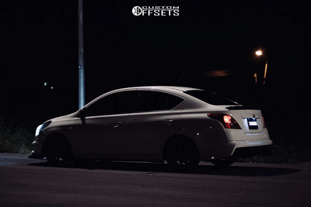 2016 Nissan Versa with 17x7 35 Volk Te37 Saga and 205/45R17 Zeta Meglio ...