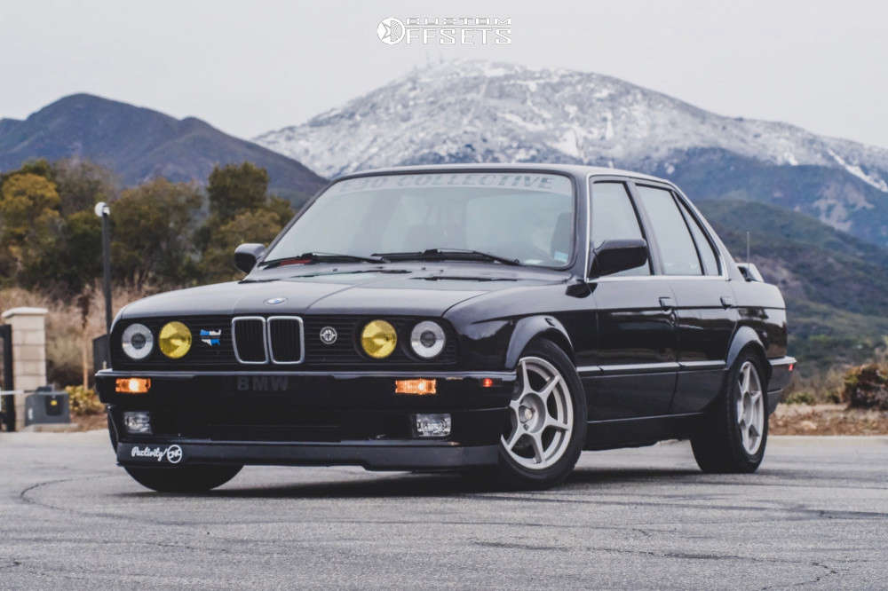 1991 BMW 325i with 15x7 25 Kosei K1 and 205/55R15 Yokohama S Drive and ...