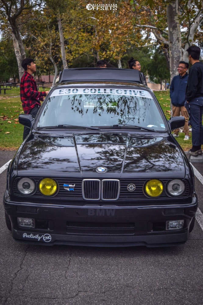 1991 BMW 325i with 15x7 25 Kosei K1 and 205/55R15 Yokohama S Drive and ...