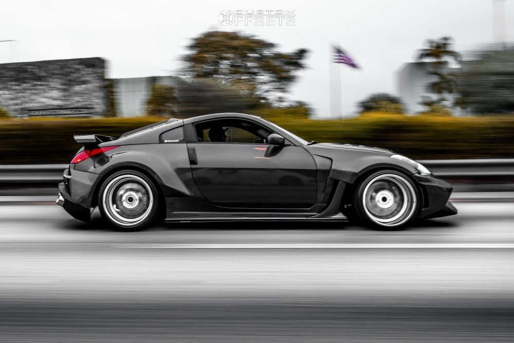 2008 Nissan 350Z with 19x11 -22 Weds Erm and 265/30R19 Bridgestone ...