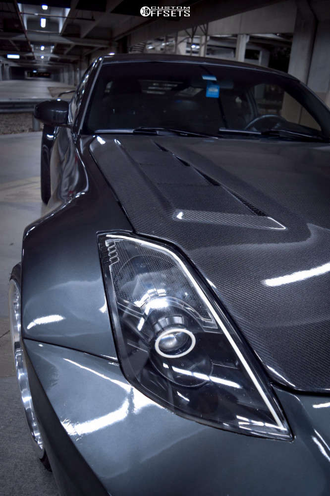 2008 Nissan 350Z with 19x11 -22 Weds Erm and 265/30R19 Bridgestone ...