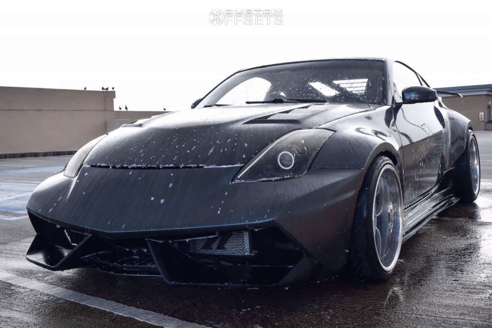 2008 Nissan 350Z with 19x11 -22 Weds Erm and 265/30R19 Bridgestone ...