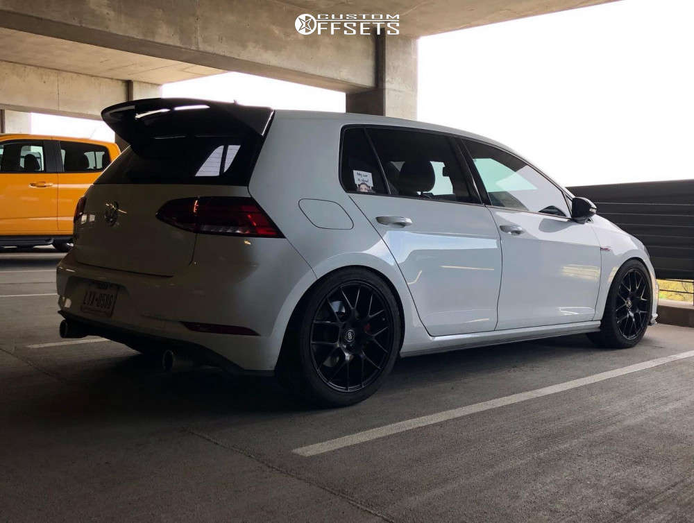 White Volkswagen Rabbit Lowered