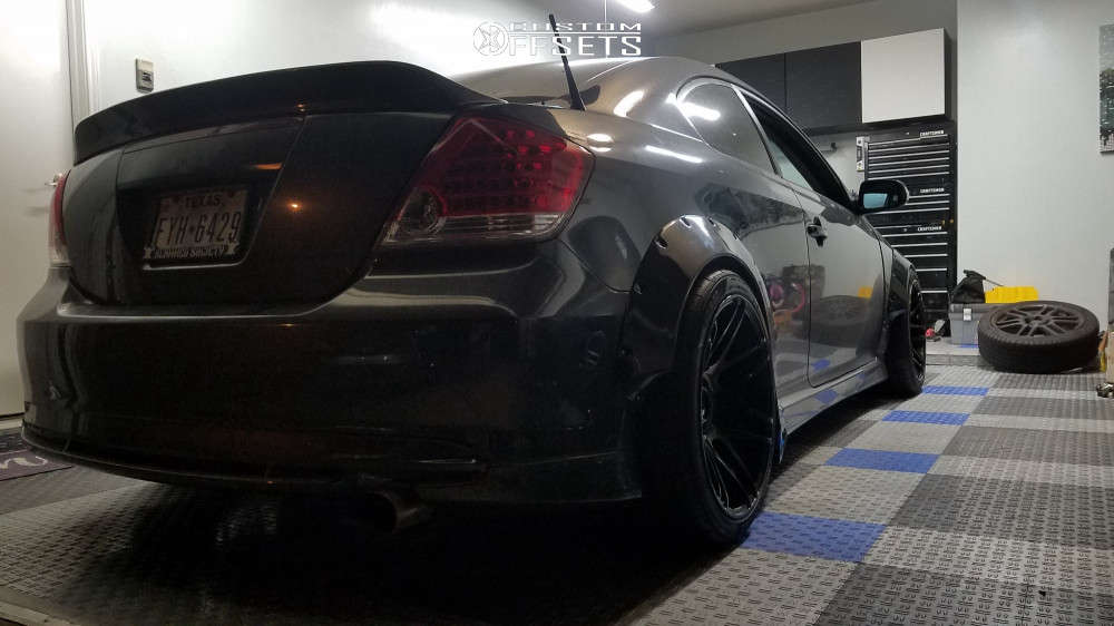 2008 Scion TC with 18x11 -6 Forgestar F14 and 295/30R18 Sumitomo Htr ...