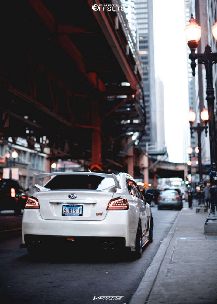 2016 Subaru WRX STI with 18x9.5 38 Volk Te37 and 265/35R18 Michelin ...