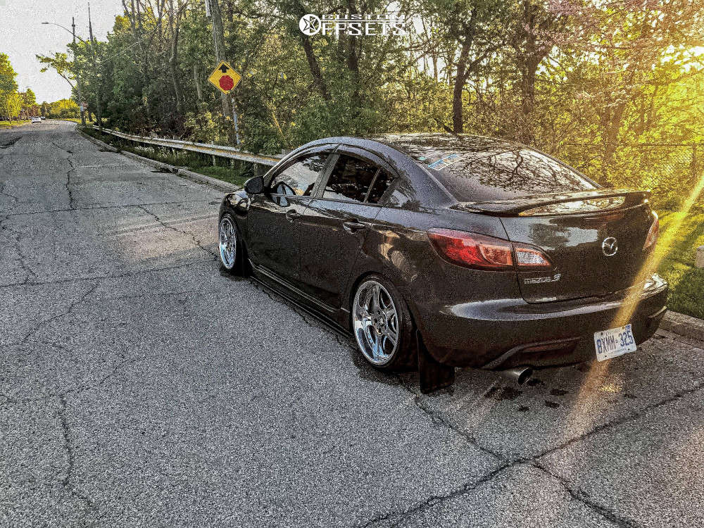 2011 Mazda 3 with 18x9.5 29 Weds Kranze Cerberus and 225/40R18 ...