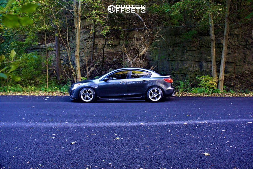 2011 Mazda 3 with 18x9.5 29 Weds Kranze Cerberus and 225/40R18 ...