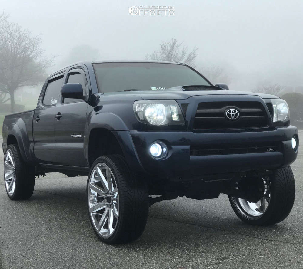 2005 Toyota Tacoma with 26x10 28 KMC Slide and 305/30R26 Lexani Lx ...