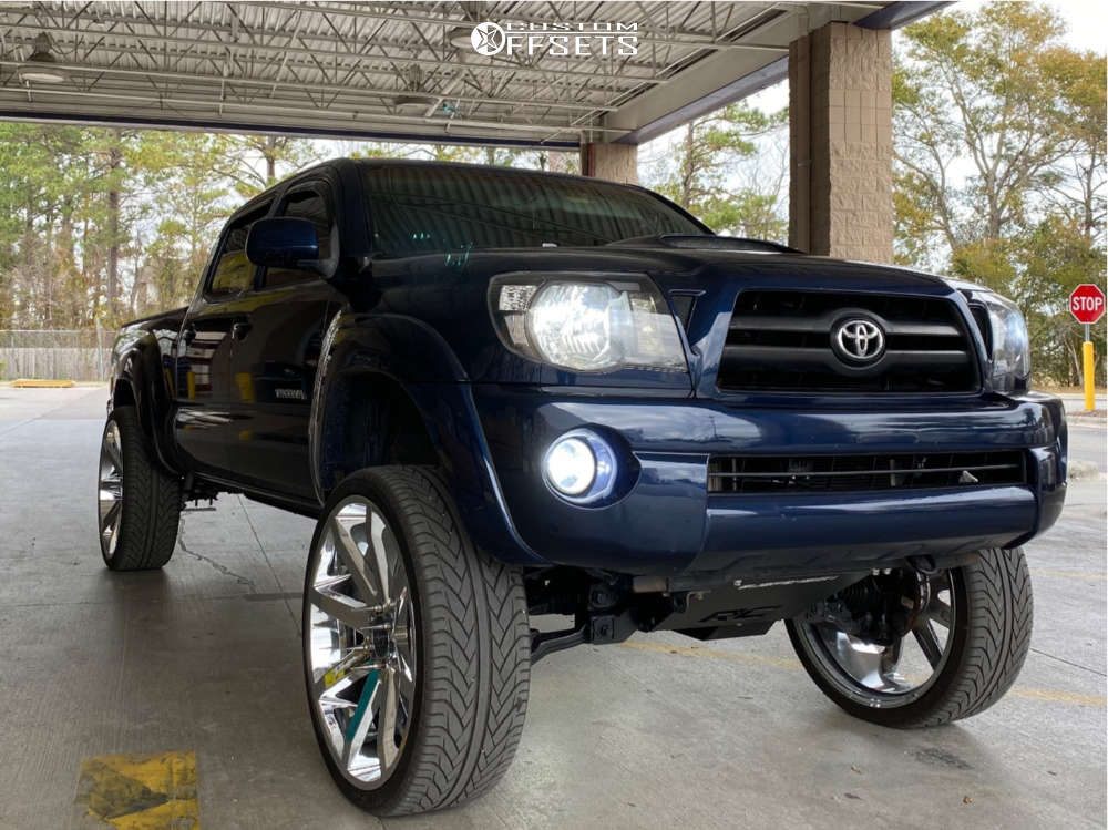 2005 Toyota Tacoma with 26x10 28 KMC Slide and 305/30R26 Lexani Lx ...