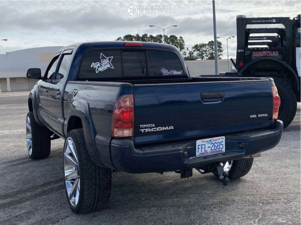 2005 Toyota Tacoma with 26x10 28 KMC Slide and 305/30R26 Lexani Lx ...