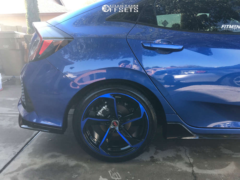 2018 Honda Civic with 18x8 40 Revolution Racing Rr20 and 235/40R18 ...