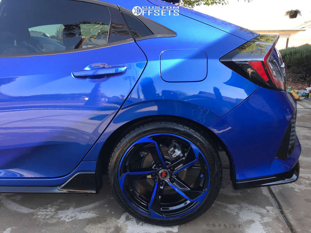 2018 Honda Civic with 18x8 40 Revolution Racing Rr20 and 235/40R18 ...