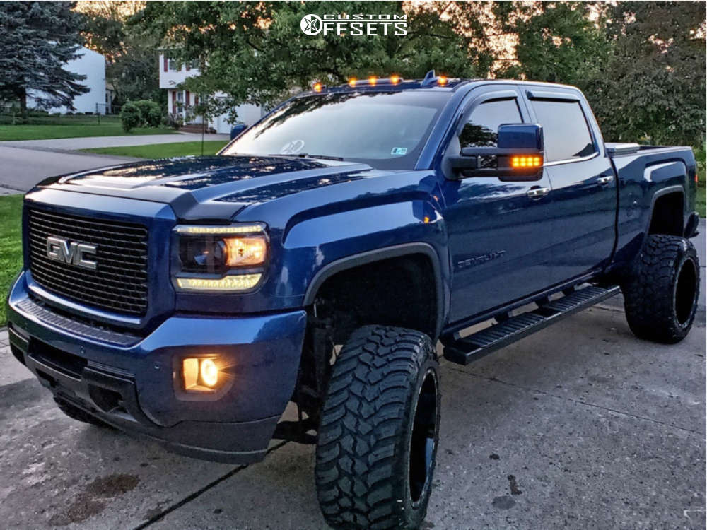 2016 GMC Sierra 2500 HD with 22x14 -76 TIS 544BM and 37/13.5R22 AMP Mud Terrain Attack Mt A and ...