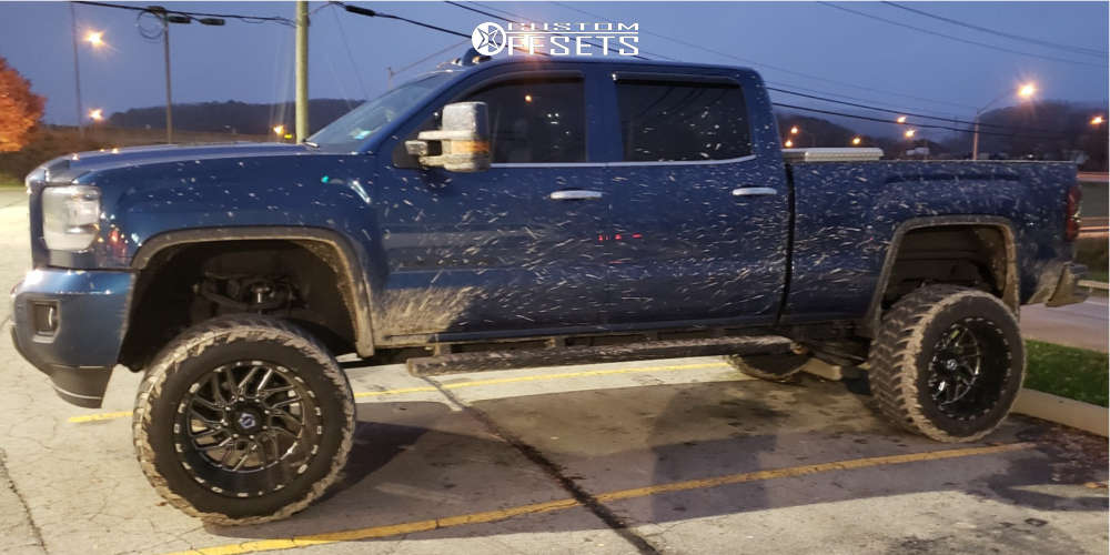 2016 GMC Sierra 2500 HD with 22x14 -76 TIS 544BM and 37/13.5R22 AMP Mud Terrain Attack Mt A and ...