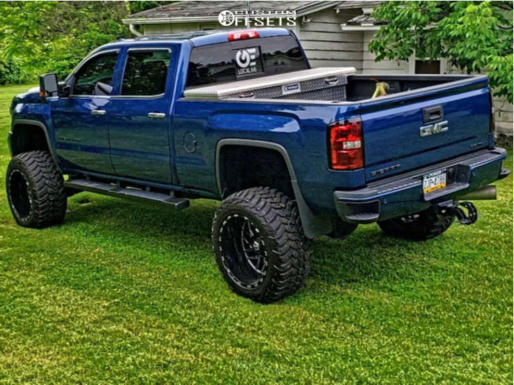 2016 GMC Sierra 2500 HD with 22x14 -76 TIS 544BM and 37/13.5R22 AMP Mud Terrain Attack Mt A and ...