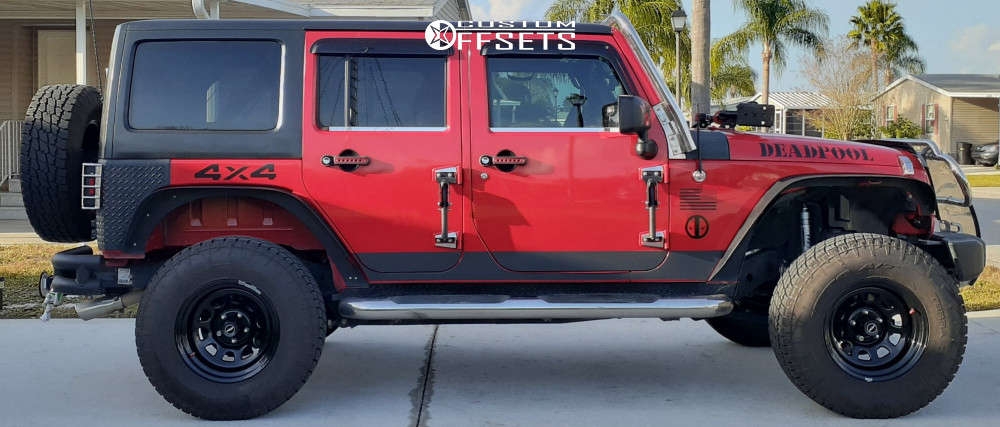 2015 Jeep Wrangler JK with 17x8 -6 Pro Comp 51 and 295/70R17 Nitto ...