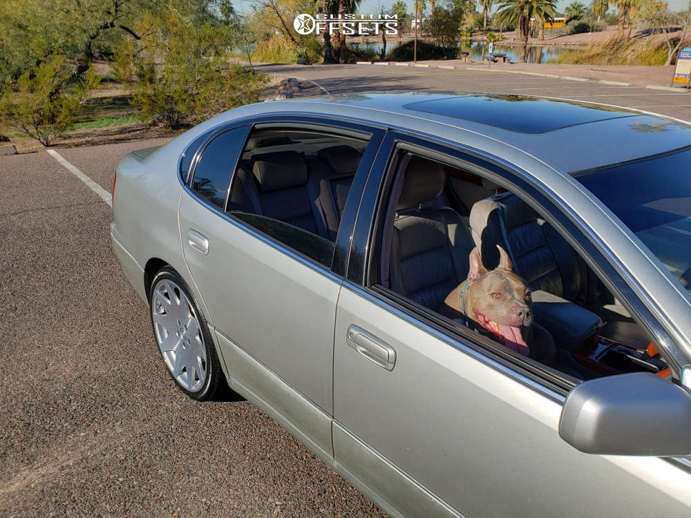 2002 Lexus GS300 with 20x8.5 35 MRR Hr3 and 245/35R20 Vogue Signature V ...